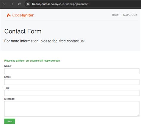 Cara Membuat Contact Form Di Codeigniter 4