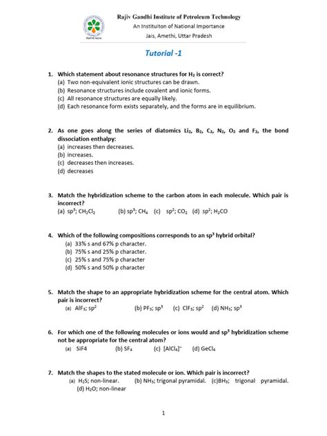 tutorial unit i dp download free pdf chemical bond molecules