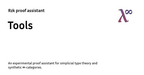 Tools Rzk Proof Assistant