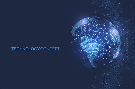 포인트 및 선으로 글로벌 네트워크 연결 인터넷 연결 배경입니다 추상 연결 구조입니다 다각형 공간 배경입니다 벡터 일러스트 스톡