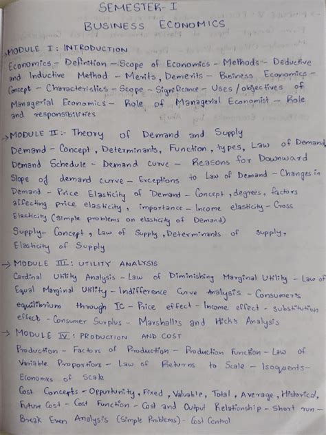 Economics Module 1 Pdf Demand Economics