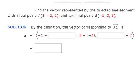 Solved Find The Vector Represented By The Directed Line