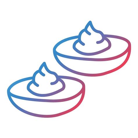 Deviled Eggs Line Gradient Icon 18723732 Vector Art At Vecteezy
