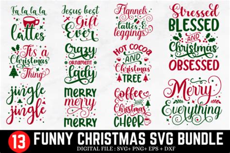 Christmas Svg Bundlefunny Christmas Svg Graphic By Craftsvg · Creative