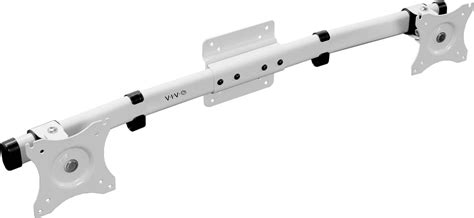 Vivo White Dual Vesa Bracket Adapter Horizontal Assembly Mount 2 Screens Up To 27 Mount Vw02aw