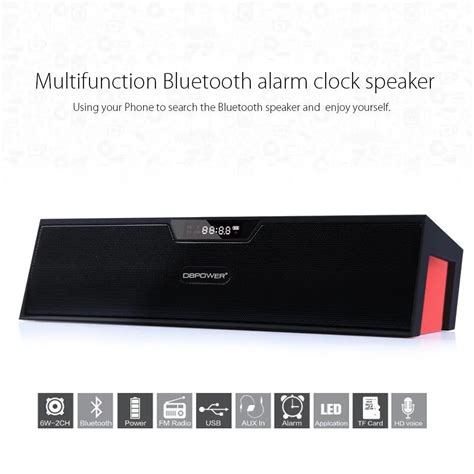 DBPOWER Portable Mini Wireless Bluetooth Stereo Speaker LED Display USB Dual Speakers Enhanced