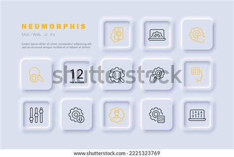 Setting Line Icon Gear Setup Worker Stock Vector Royalty Free 2221323769 Shutterstock