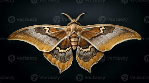 Ai Generated Photo Of Oakworm Moth Isolated On White Background Generative Ai 35649683 Stock