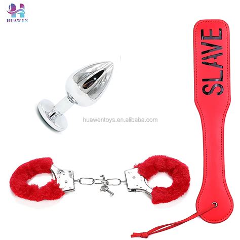 3pcs Oem Accessories Sex Toys Furry Metal Handcuffs Leather Paddles Sex
