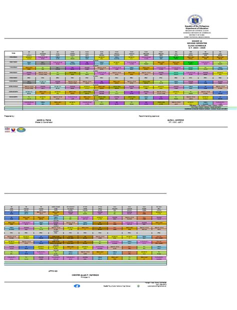 2nd Semester 01 05 2025 G11 Class Program Sy 2024 2025 Pdf