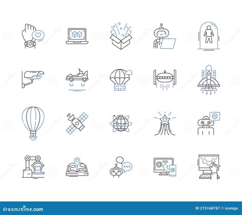 Software Development Outline Icons Collection Software Development