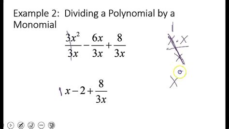 Dividing Polynomial By Monomial Youtube