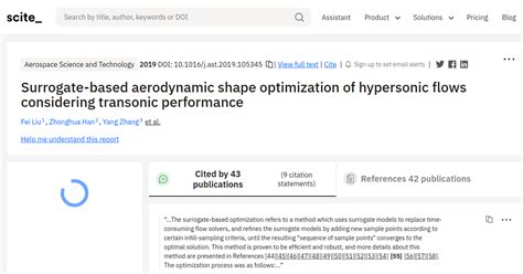 Citation Report Surrogate Based Aerodynamic Shape Optimization Of Hypersonic Flows Considering