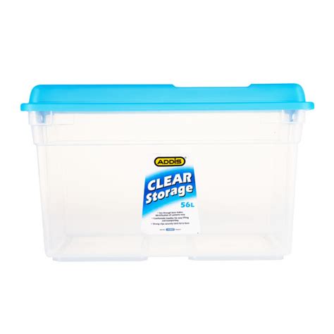 Addis Clear Storage Box Blue 56l Pnp