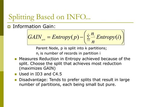 Decision Tree Based Classification Ml Ppt