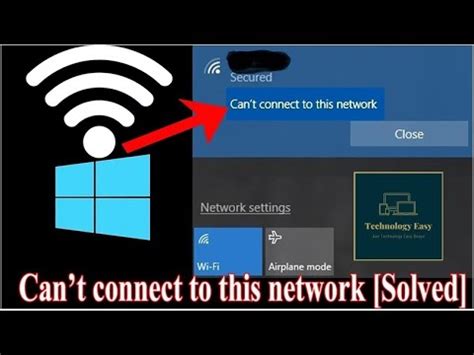 Cannot Connect To This Network Wifi Problem Solved Technology Easy YouTube