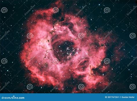 Rosette Nebula In Constellation Monoceros Royalty Free Stock Image