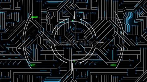 Animation Of Scope Scanning Over Computer Circuit Board Stock Video Video Of Business Digital