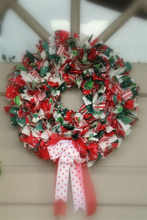 Diy Christmas Rag Wreath Ideas Front Door Wreath Festive Mood Ideas