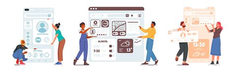 Premium Vector Ui Ux Designers Character Developing Website Interface