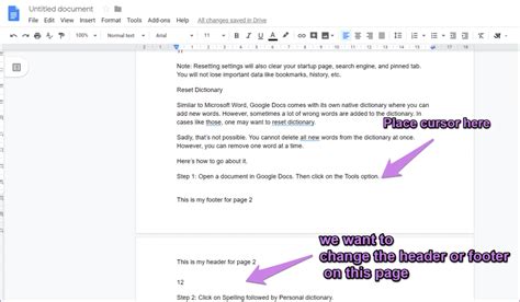 How To Create A Different Header And Footer For Each Page In Google Docs Guiding Tech