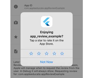 Flutter App Review Dialog FlutterCore