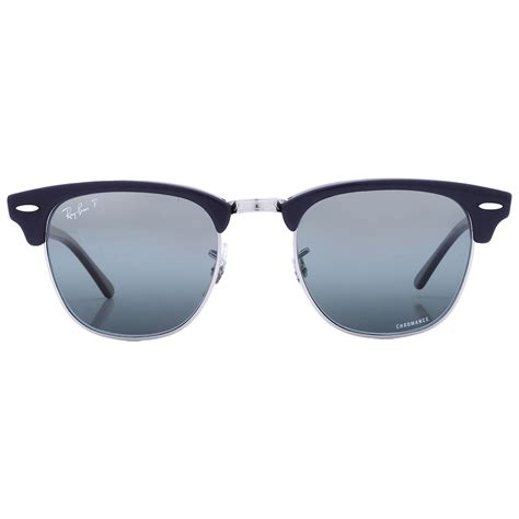 Ray Ban Clubmaster Chromance Polarized Silverblue Sport Unisex