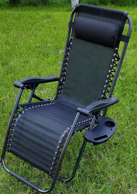 Садовое кресло шезлонг 178 см лежак с подстаканником для отдыха на ...