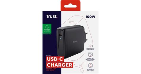 Trust Maxo USB C Oplader Van 100 W Zwart