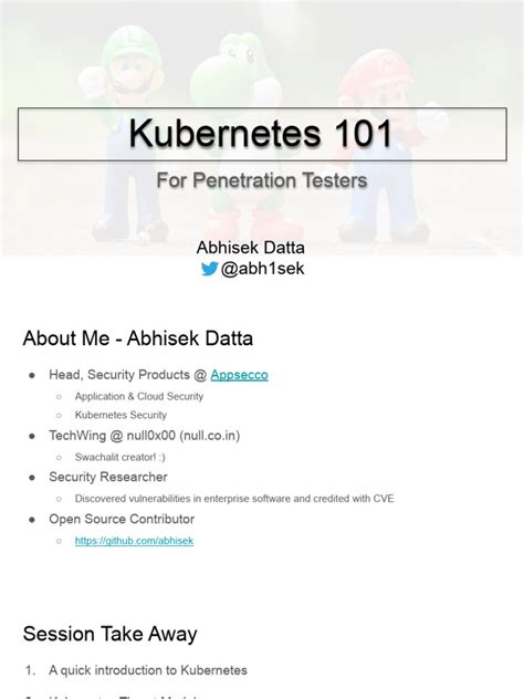 Kubernetes101forpenetrationtesters Nullmumbai Pdf System