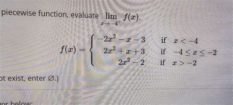 Solved Iecewise Function Evaluate