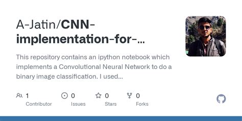 Github A Jatincnn Implementation For Binary Image Classification