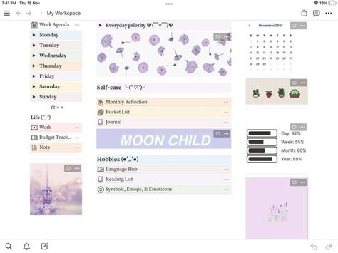 Notion Template Notions Purple Aesthetic Templates