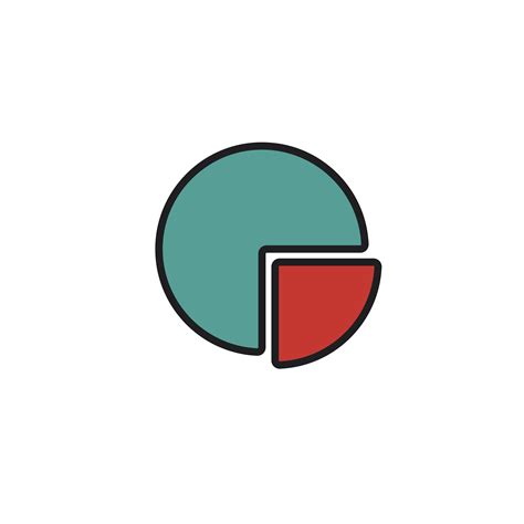 Colorful Business Pie Chart Icon Illustration Download Free Vectors