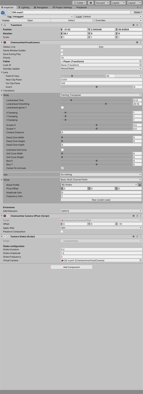 make spawned gameobject find the virtual cam of a scene for applying screen shake questions