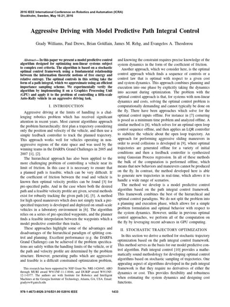Aggressive Driving With Model Predictive Path Integral Control Pdf