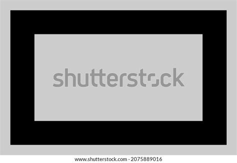 Empty Rectangle Vector Icon Isolated Flat Stock Vector Royalty Free