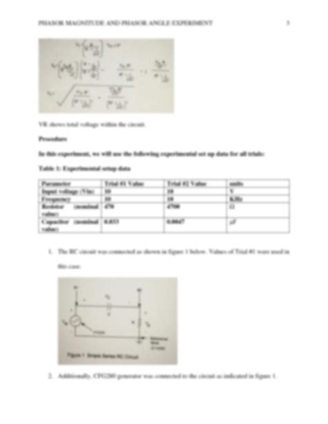 SOLUTION Phasor Magnitude And Phasor Angle Report Studypool