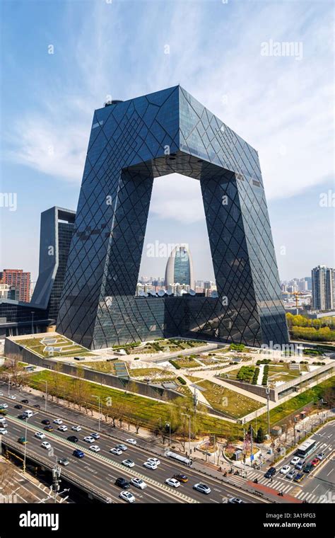 Beijing China Beijing Central Business District Cbd Skyline With The