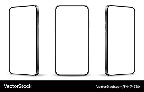 Realistic Smartphone Mockup Mobile Phone Vector Image