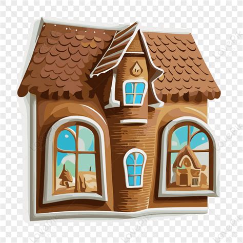 3d에서 벽에 진저 브레드 하우스 벡터상표 Png 일러스트 무료 다운로드 Lovepik