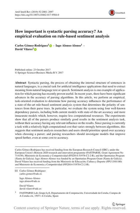How Important Is Syntactic Parsing Accuracy An Empirical Evaluation On Sentiment Analysis