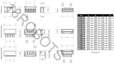 Pin Colour Ph Mm Connector Sets Jst Ph Style Ebay