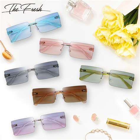 The Fresh Minimalist Small Rectangular Sunglasses Clear Eyewear