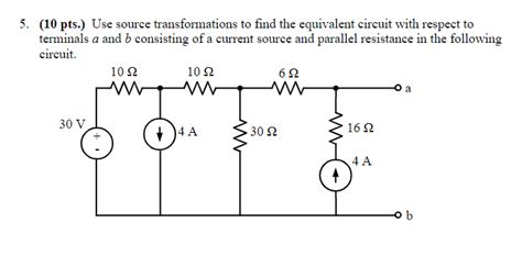 Solved 10 Pts Use Source Transformations To Find The