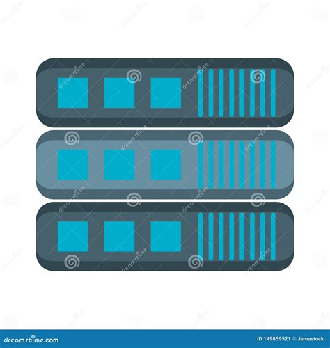 Database Server Technology Symbol Isolated Stock Vector Illustration Of Files Community