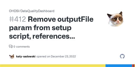 Remove Outputfile Param From Setup Script References Nonexistent Variable · Issue 412 · Ohdsi
