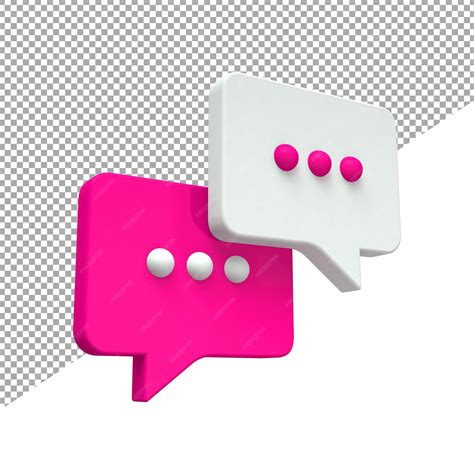 Premium Psd 3d Illustration Of Speech Bubble Or Chat Bubble Isolated