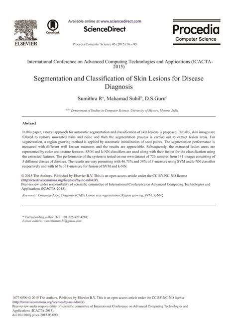 Segmentation And Classification Of Skin Lesions For Disease Diagnosis Deepai