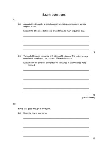 Aqa Gcse Physics 9 1 P16 1 2 The Solar System And The Life History
